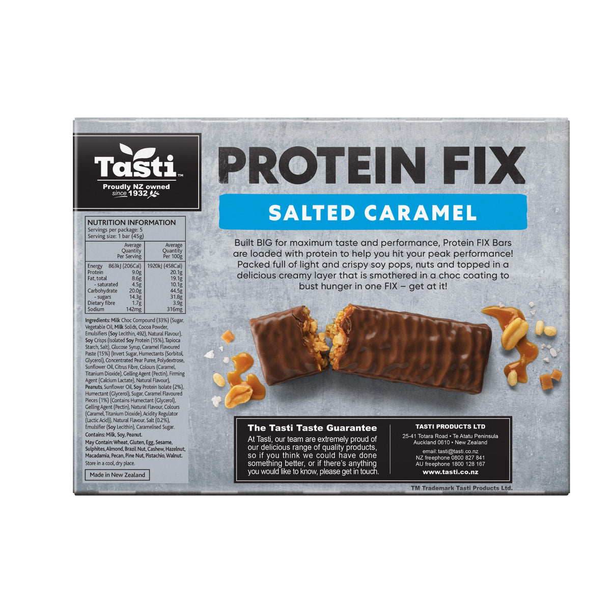 Tasti Protein Fix Bars Salted Caramel 225g – Optimo Foods